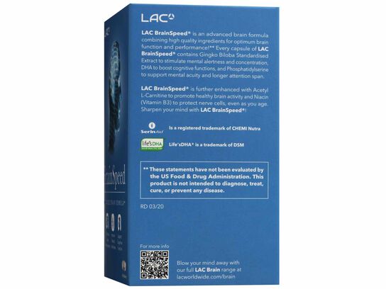 LAC BRAINSPEED 60tabs 成人銳智敏 – Sing Health